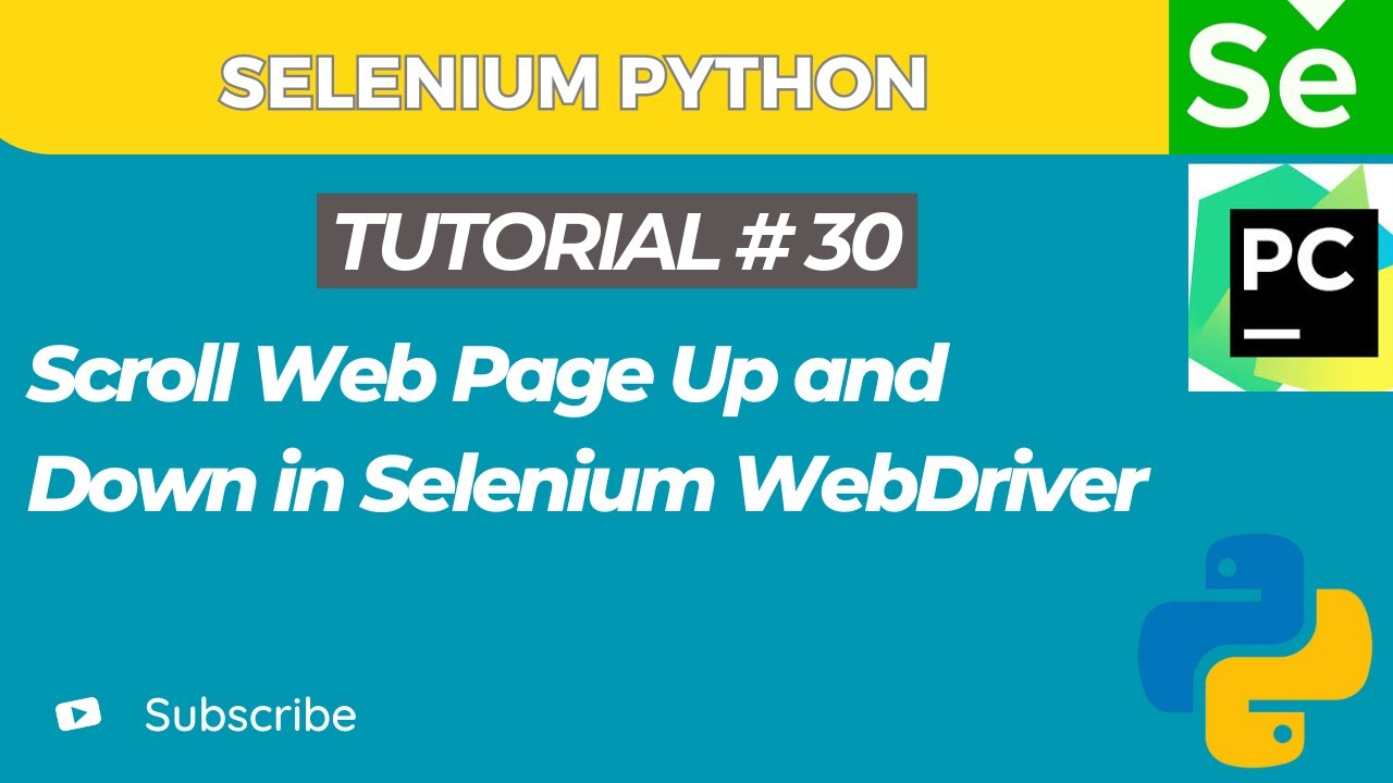 Selenium Webdriver With Python Tutorial 30 Scroll Web Page Up And