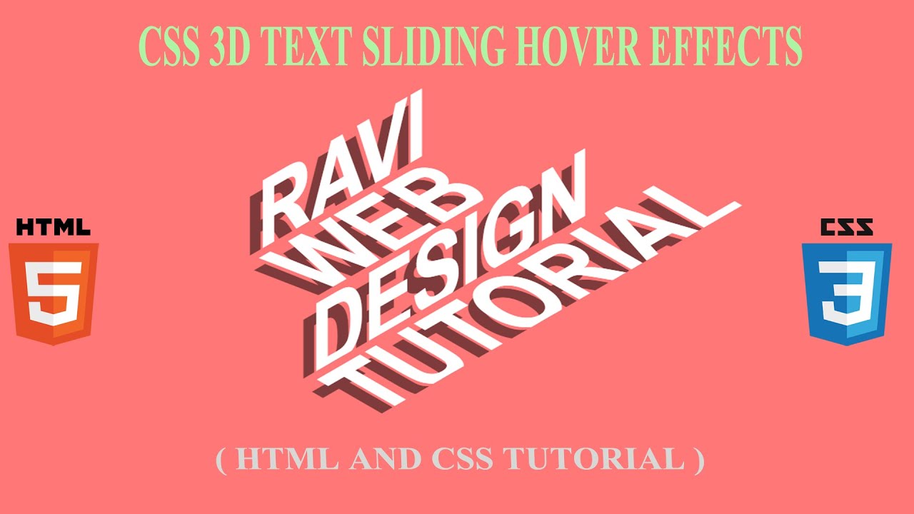 Css 3d Text Sliding Hover Effect 3d Text Hover Effects Using Html And