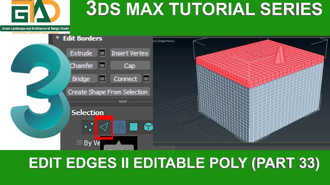 Edit Edges Ii Editable Poly Ii 3ds Max Full Tutorial Series Part 33