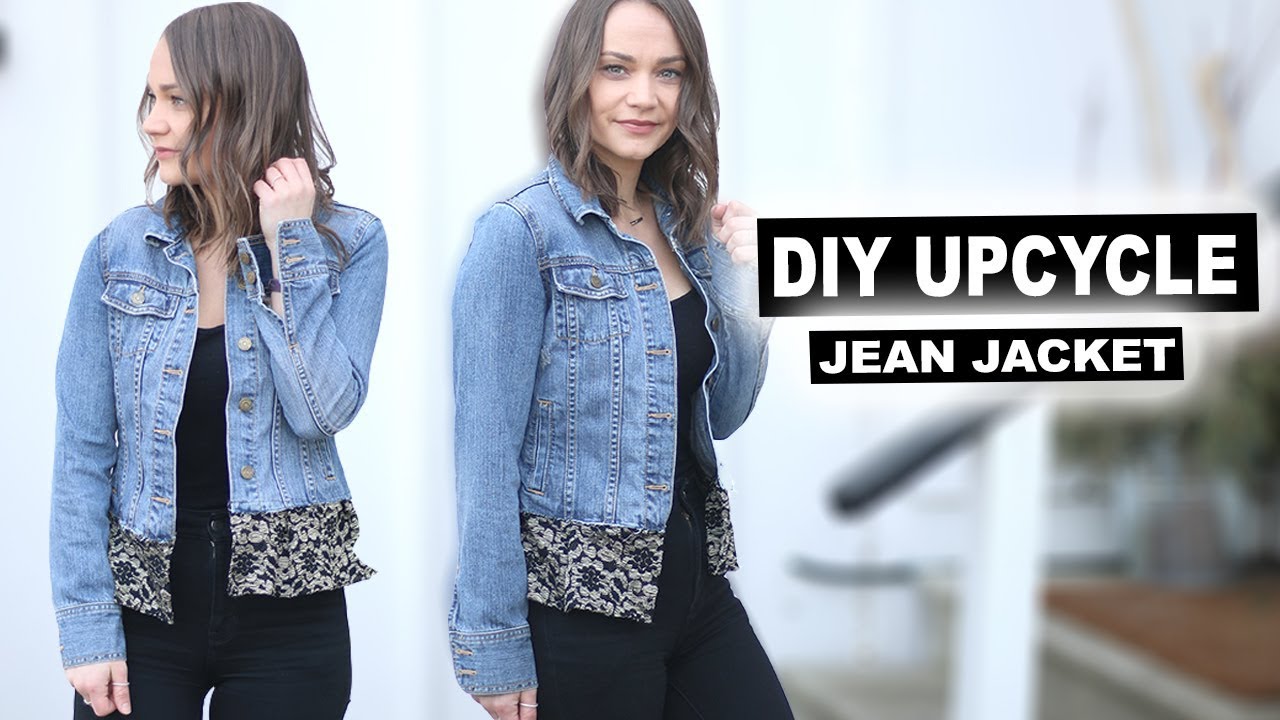 Diy Spring Jackets Up Cycle Jean Jacket Tutorial Peplum Idea Youtube