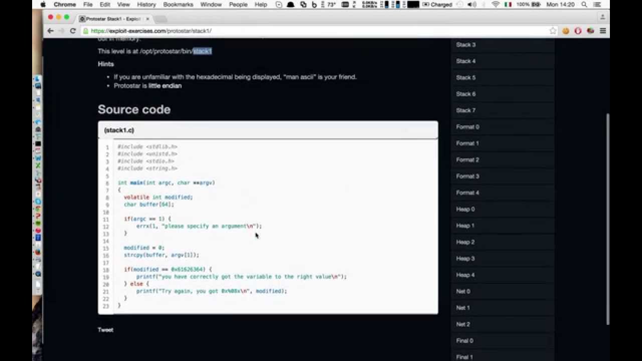Protostar Stack1 Https Exploit Exercises Solution Youtube
