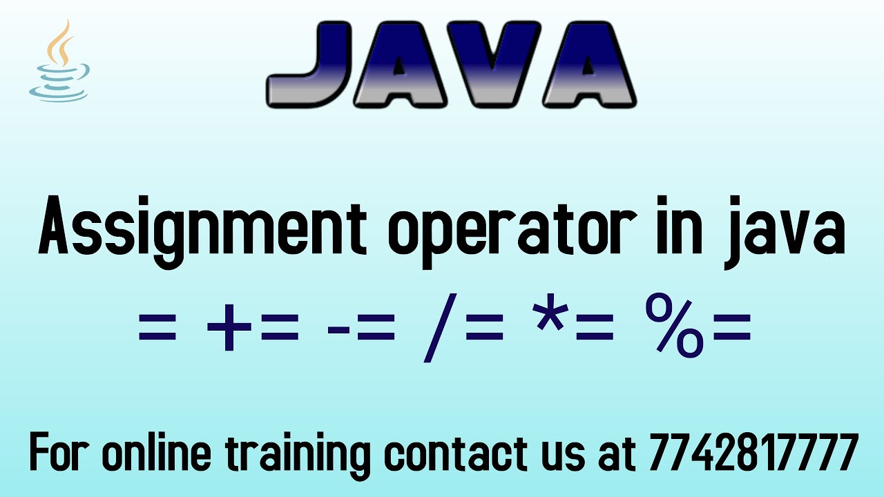 Assignment Operator In Java In Hindi Youtube