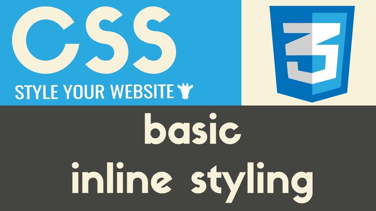 Basic Inline Styling Css Tutorial 2 Youtube