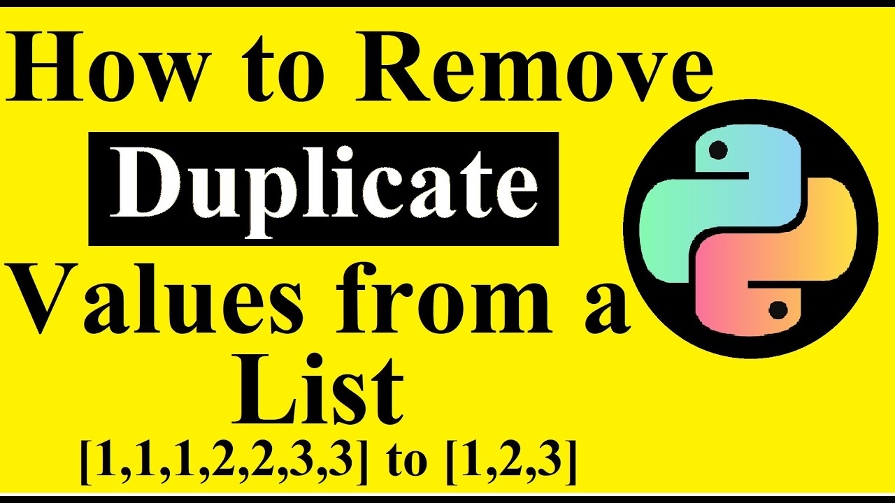 Remove Duplicate Numbers From A List Python Catalog Library