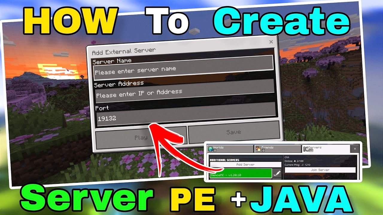 How To Create A Server In Minecraft Java Pe How To Make Server In