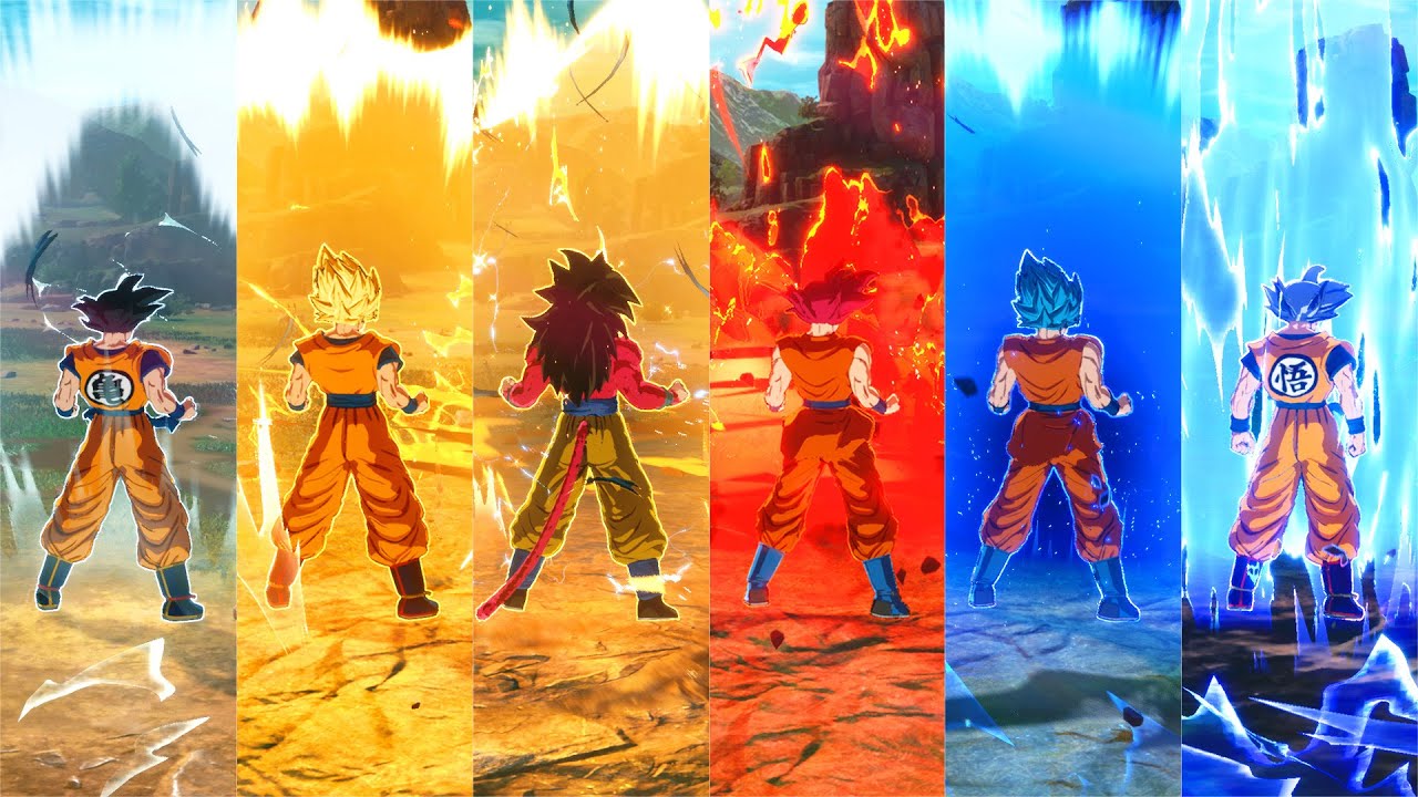 Dragon Ball Sparking Zero All Goku Transformations Ultimate Attacks