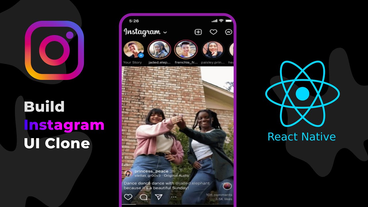 Instagram Mobile App Clone Tutorial Home Feed Using React Native Expo