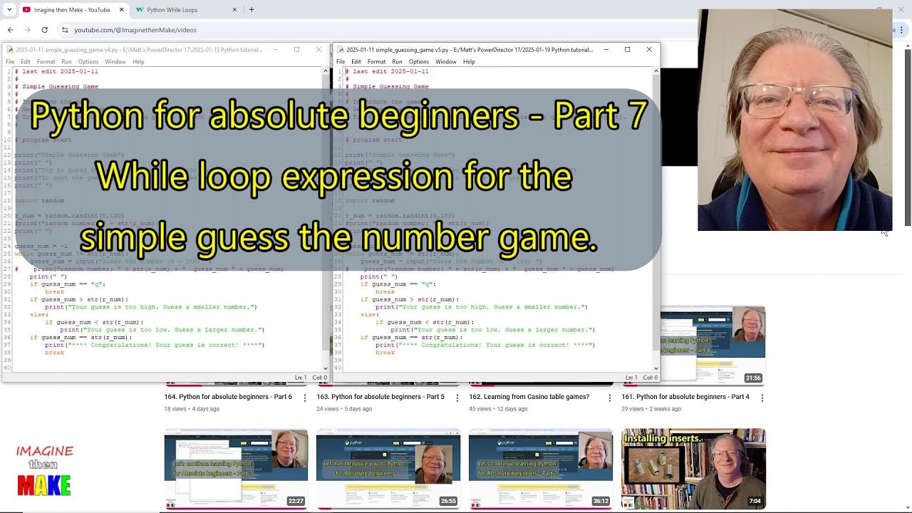 165 Python For Absolute Beginners Part 7 Youtube