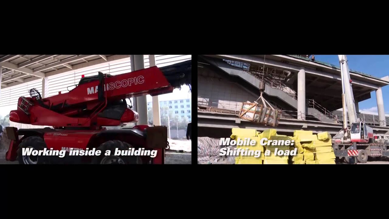 Mobile Crane Vs Manitou Telehandler Comparison Youtube