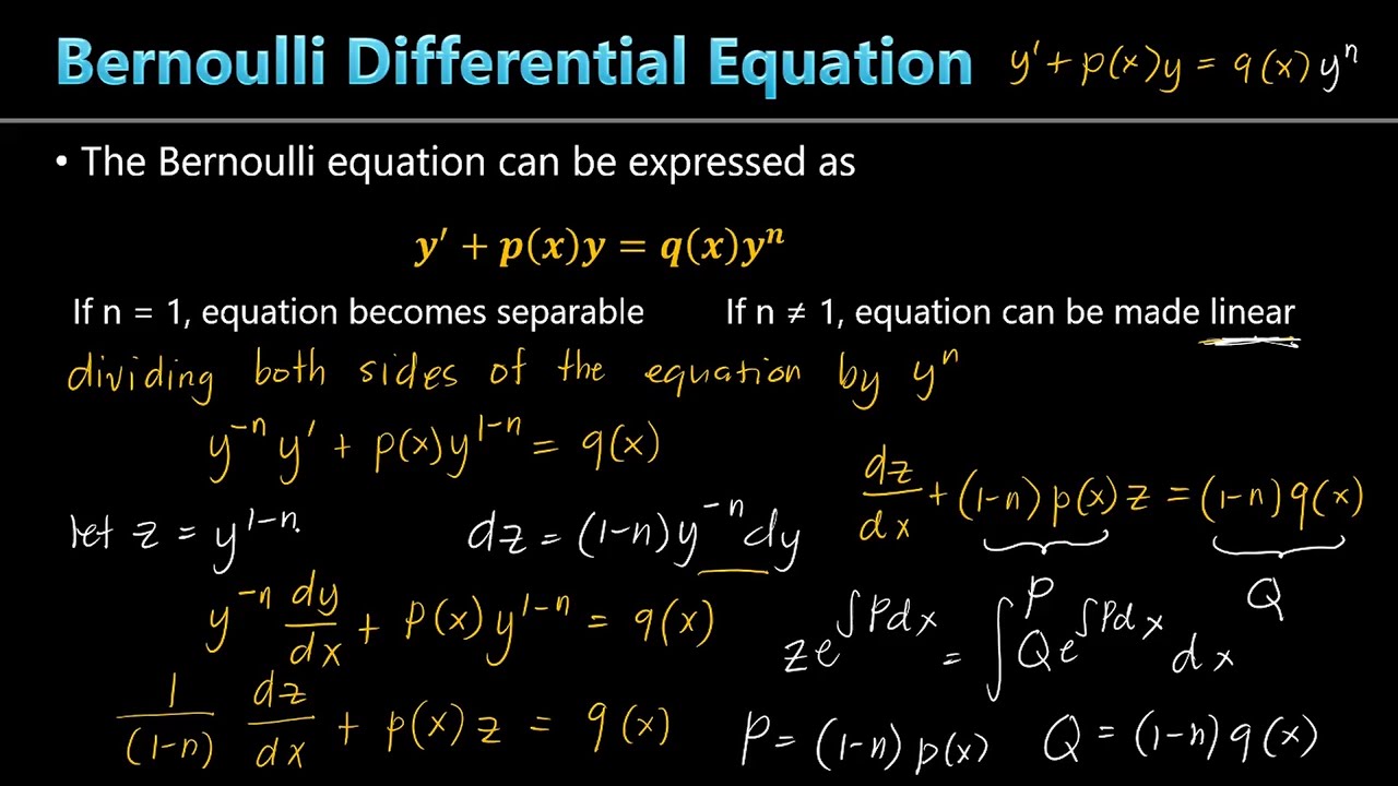 Bernoulli Equation Differential Equations Calculator At Nell Velez Blog