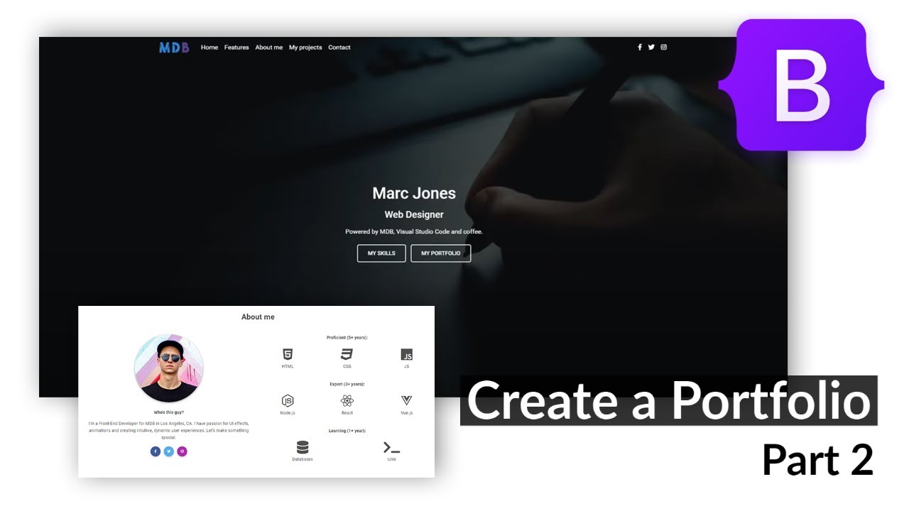 Advanced Portfolio With Bootstrap 5 Material Design 2 0 Mdb 5