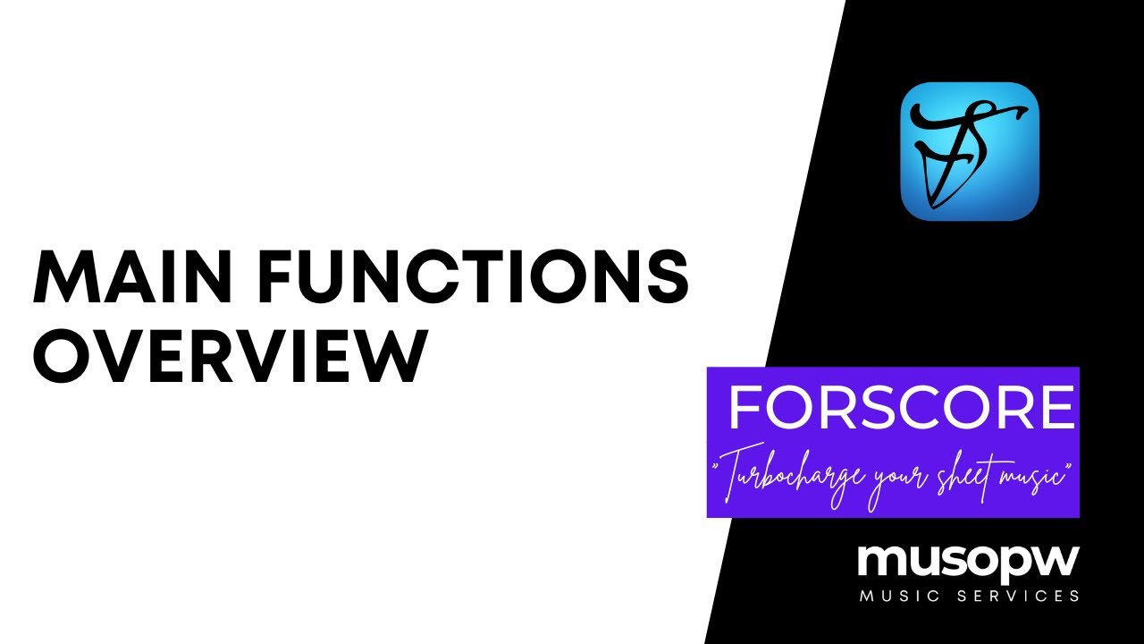 Forscore Main Functions Overview Youtube