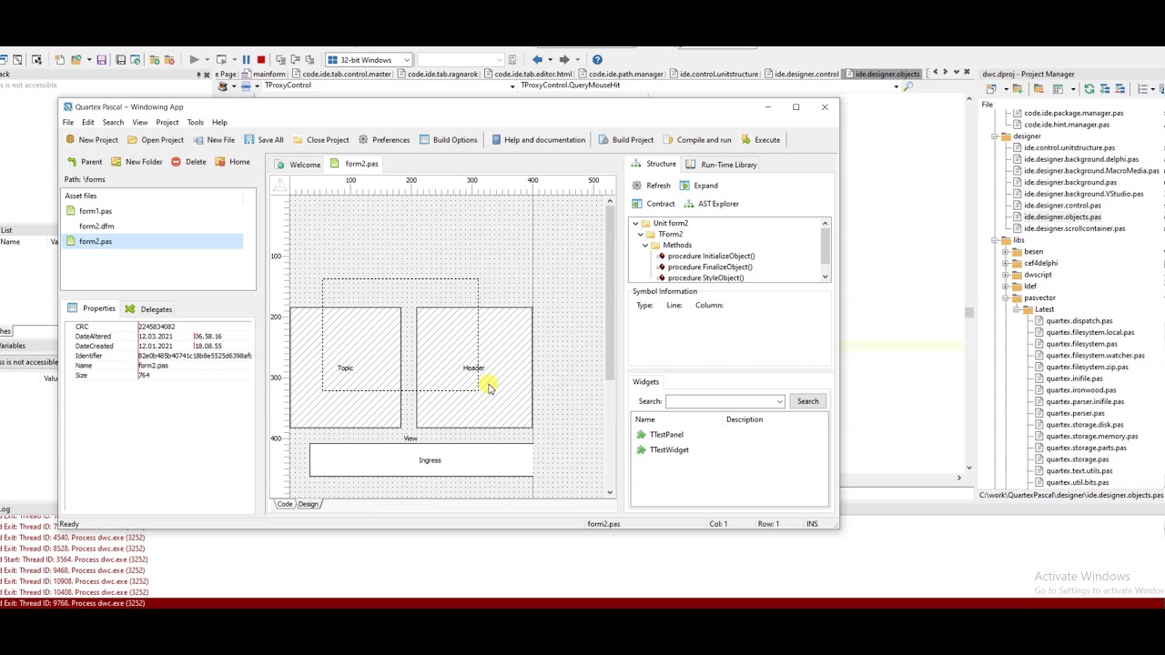 Quartex Pascal Form Designer Youtube