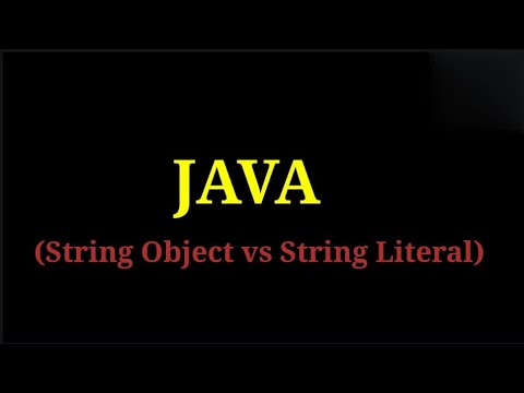 S15 Java String Object Vs String Literal Youtube