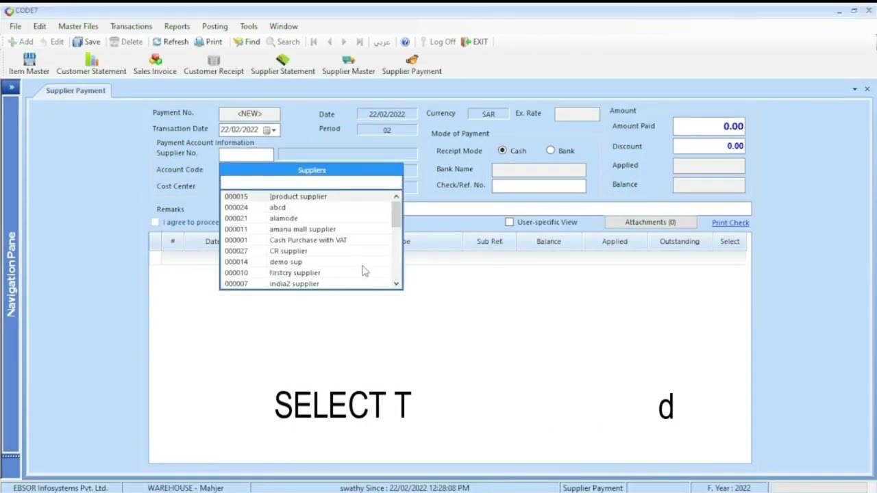 Code7 Supplier Payment Youtube