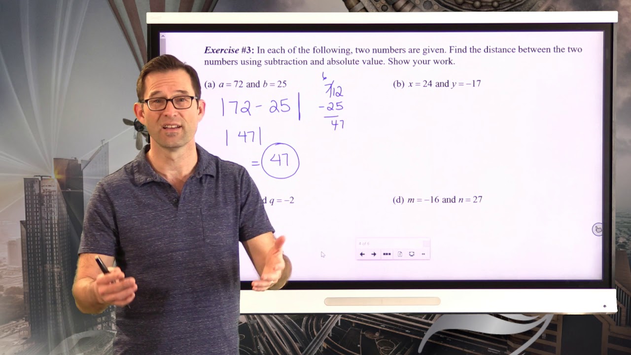 N Gen Math 7 Unit 2 Lesson 7 Subtraction And Distance Youtube