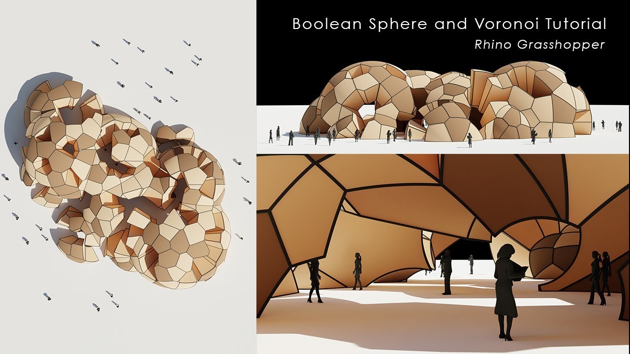Boolean Sphere And Voronoi Rhino Grasshopper Tutorial Youtube