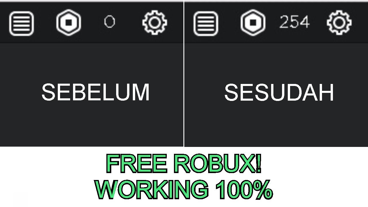 Cara Mendapatkan Robux Gratis 100 Working Youtube