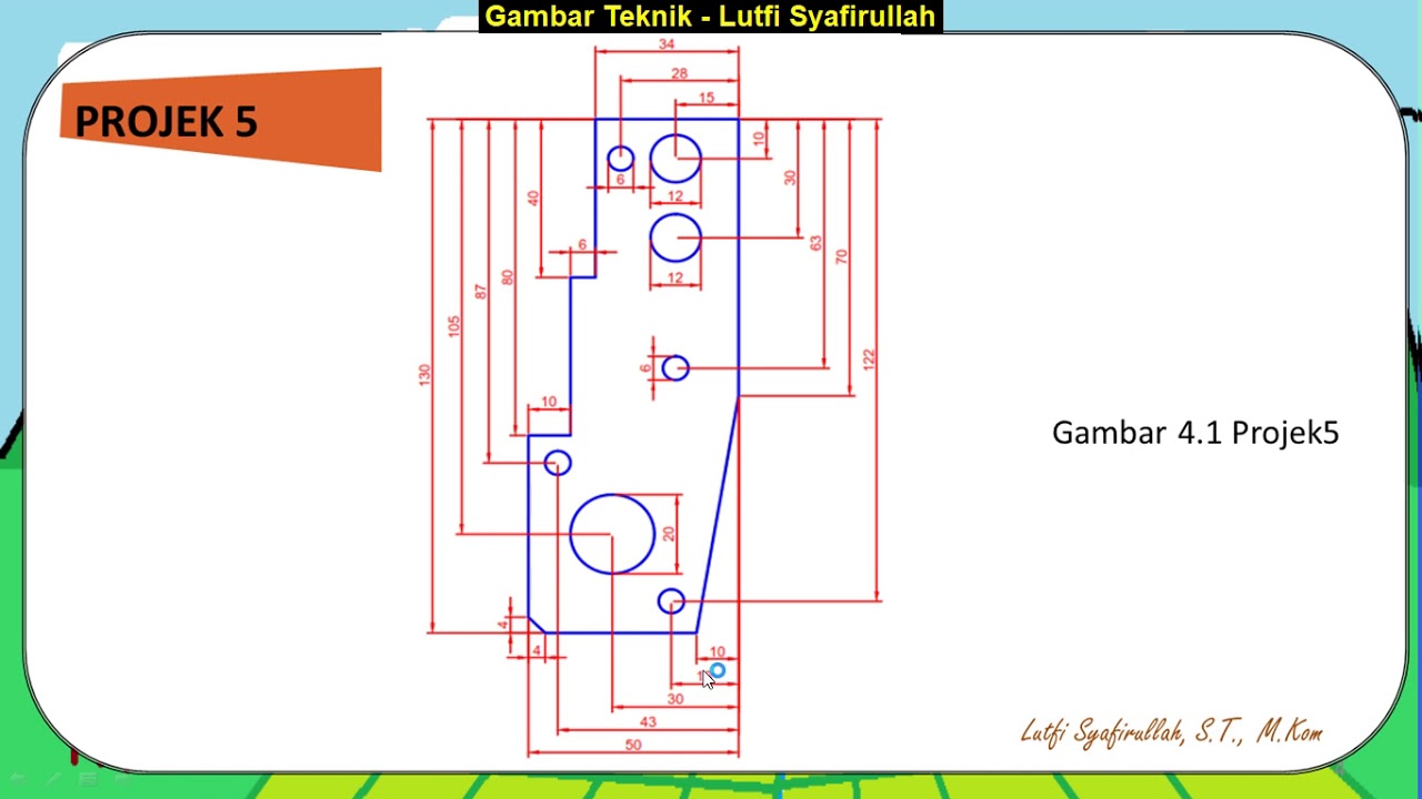 Gambar Dasar Autocad 2d Chapter5 Youtube