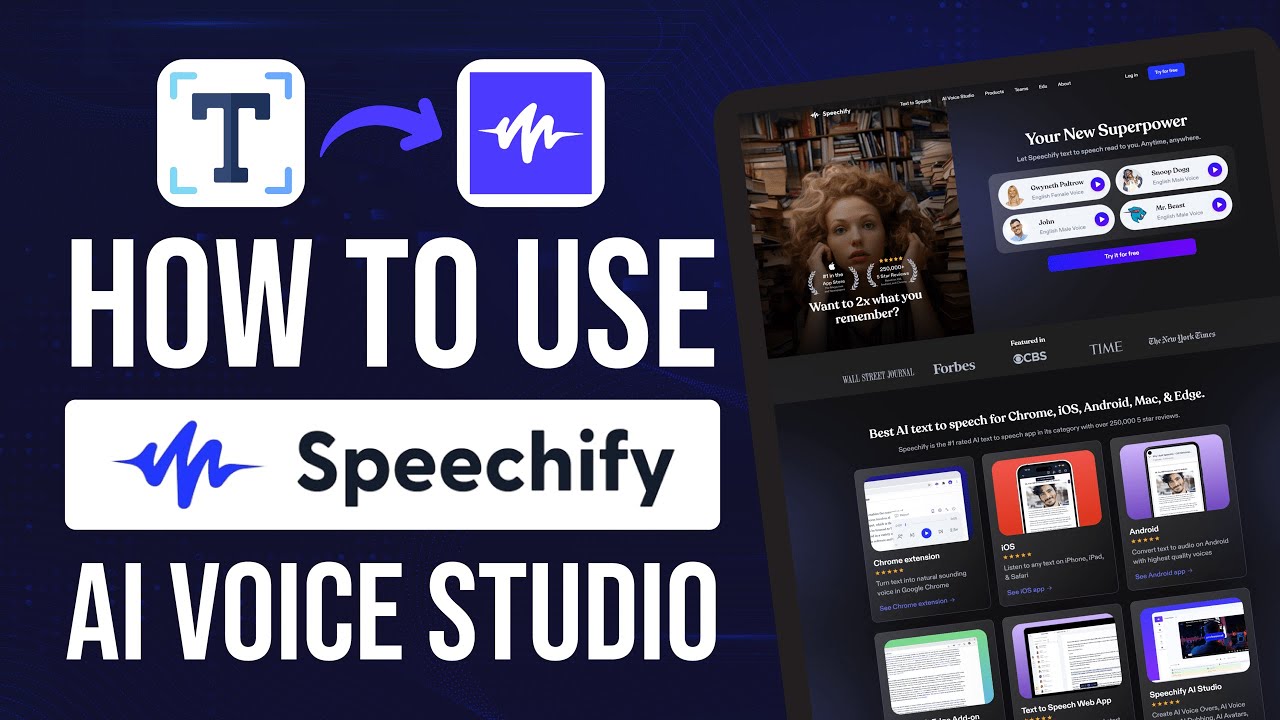 How To Use Speechify Ai Voice Studio For Beginners Tutorial Youtube