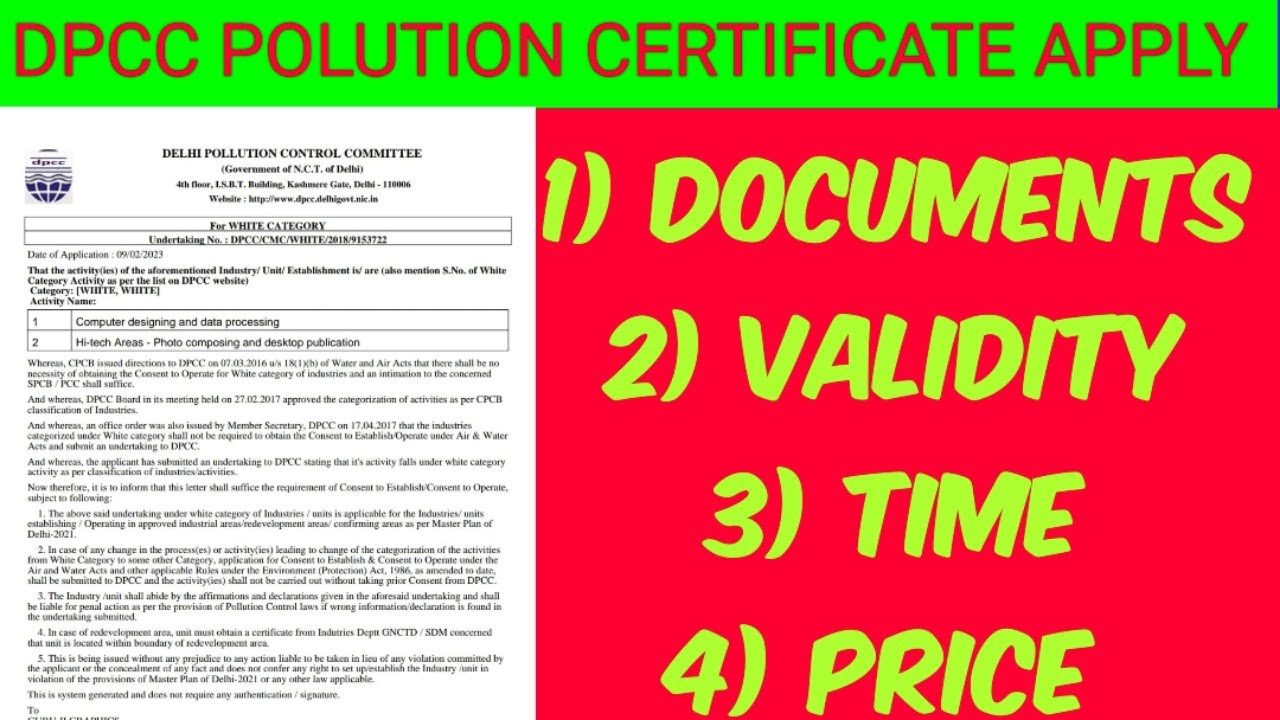 How To Apply Dpcc License How To Apply Delhi Pollution Control