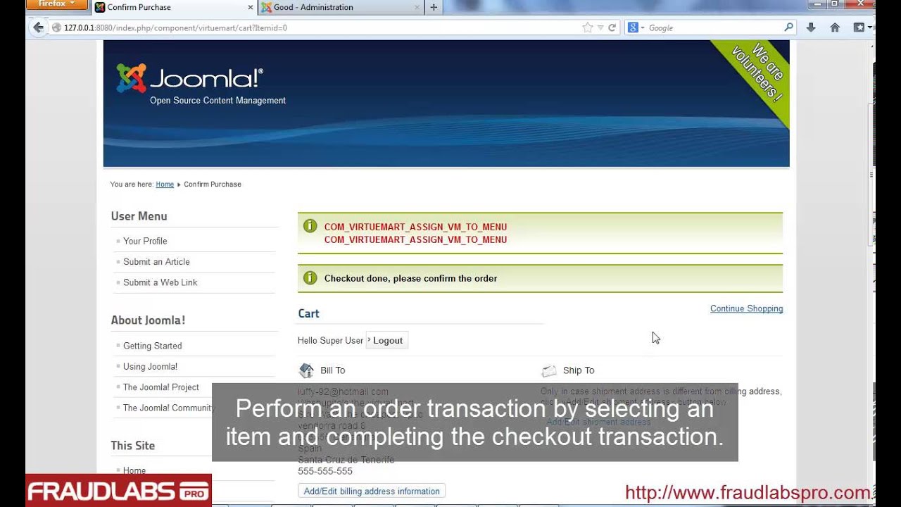 How To Enable Fraudlabs Pro Fraud Prevention Feature In Virtuemart