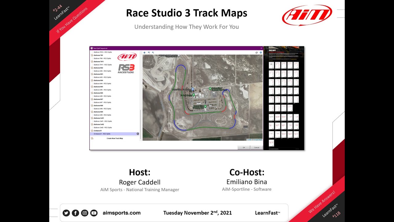 2 44 Race Studio 3 Track Maps Live Webinar With Emiliano Bina 11 02
