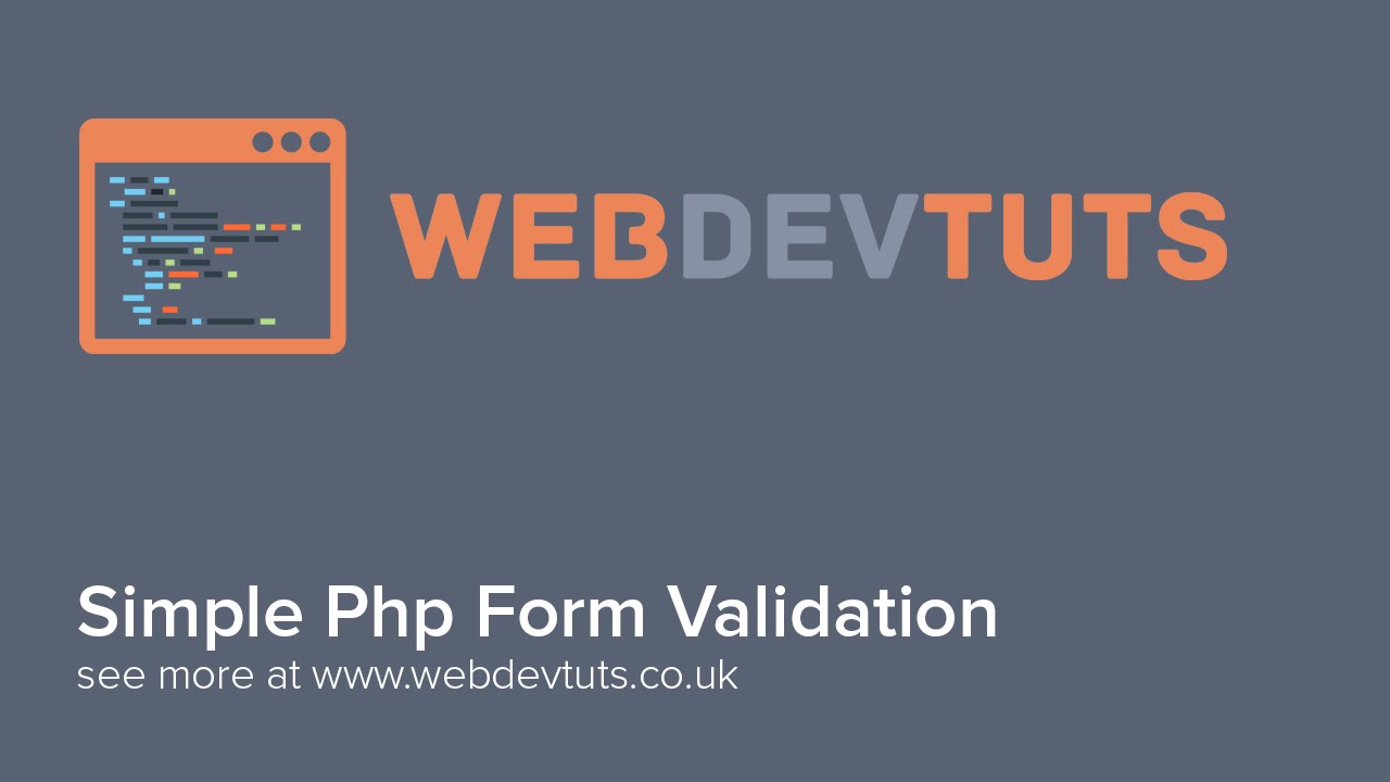 Simple Php Form Validation Youtube
