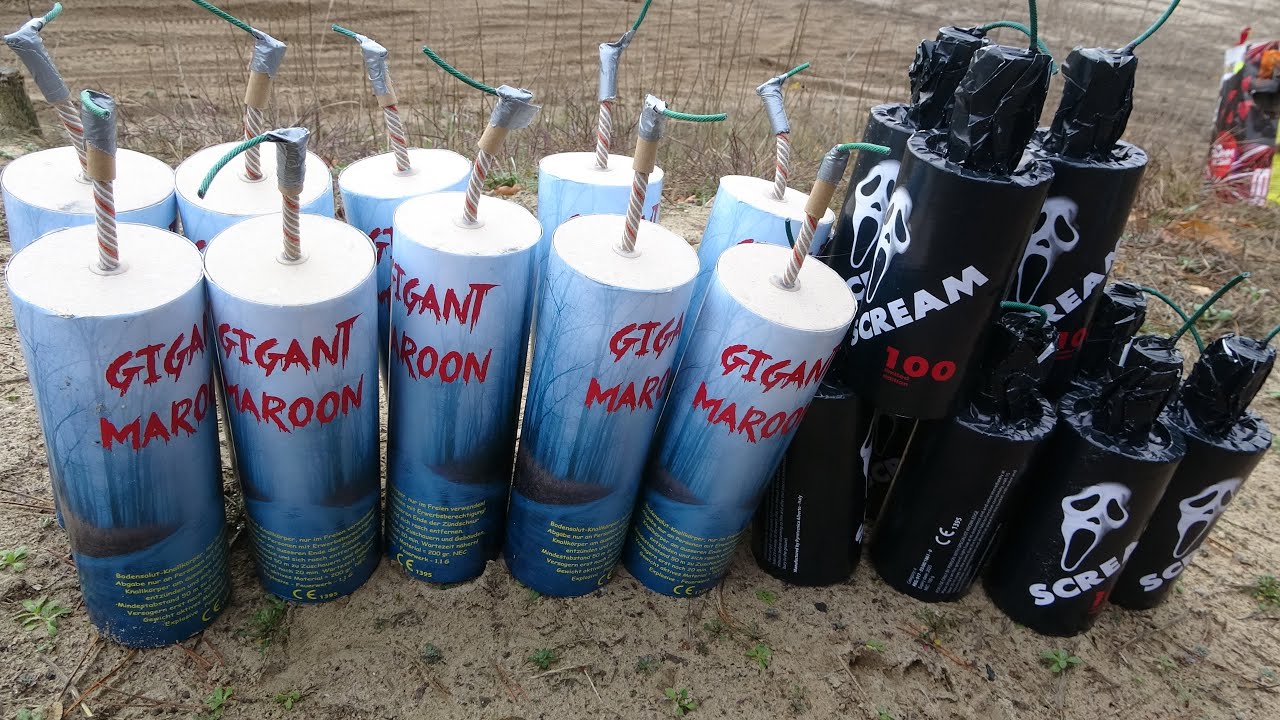 Scream 100 Gigant Maroon Xxl Firecrackers Youtube