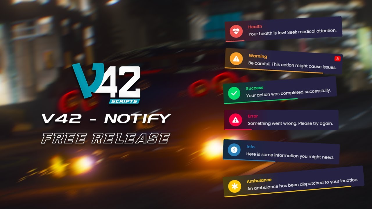 Esx Qb Core Free Notify Fivem Script Showcase V42 Scripts