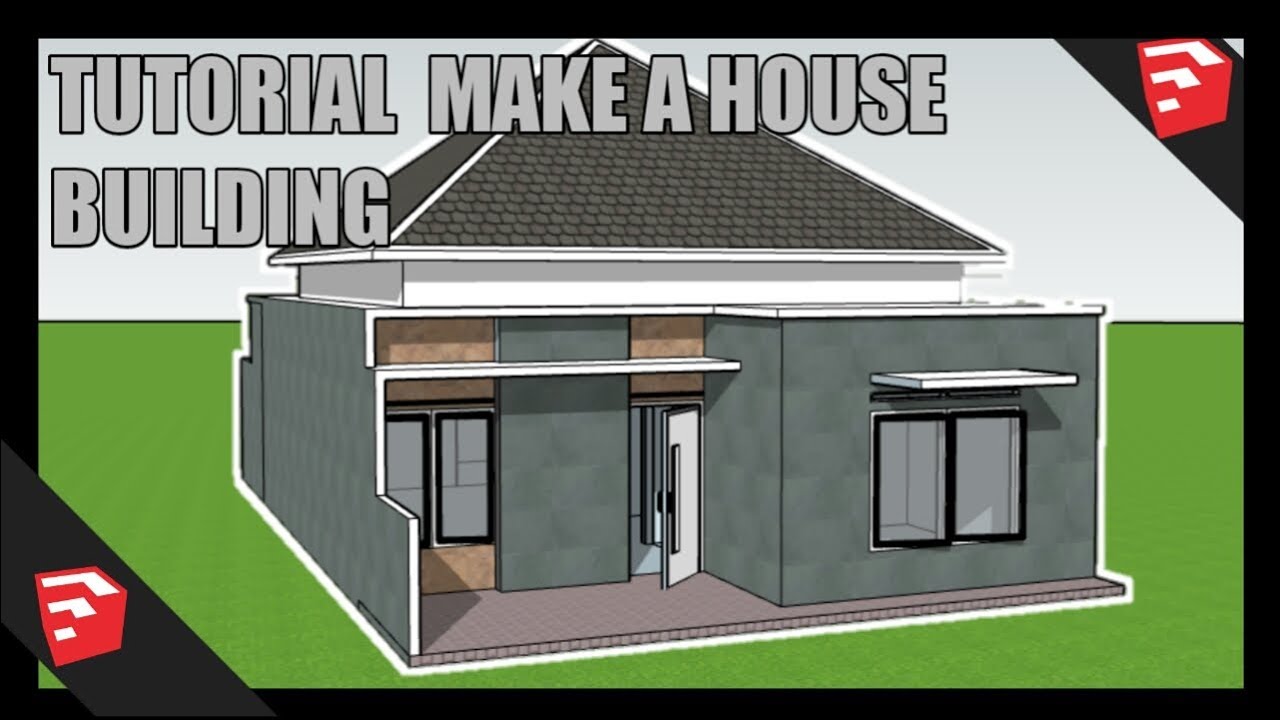 Sketchup Tutorial Make A House Building Youtube
