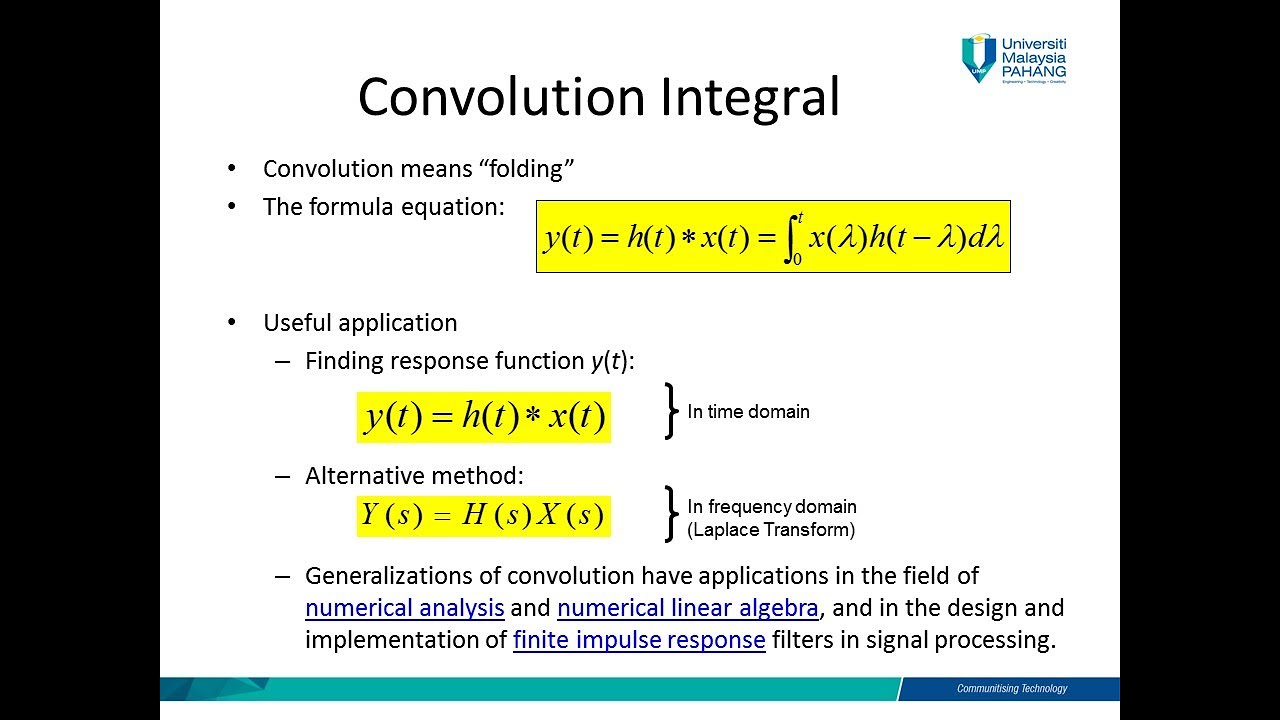 Convolution Integral Youtube