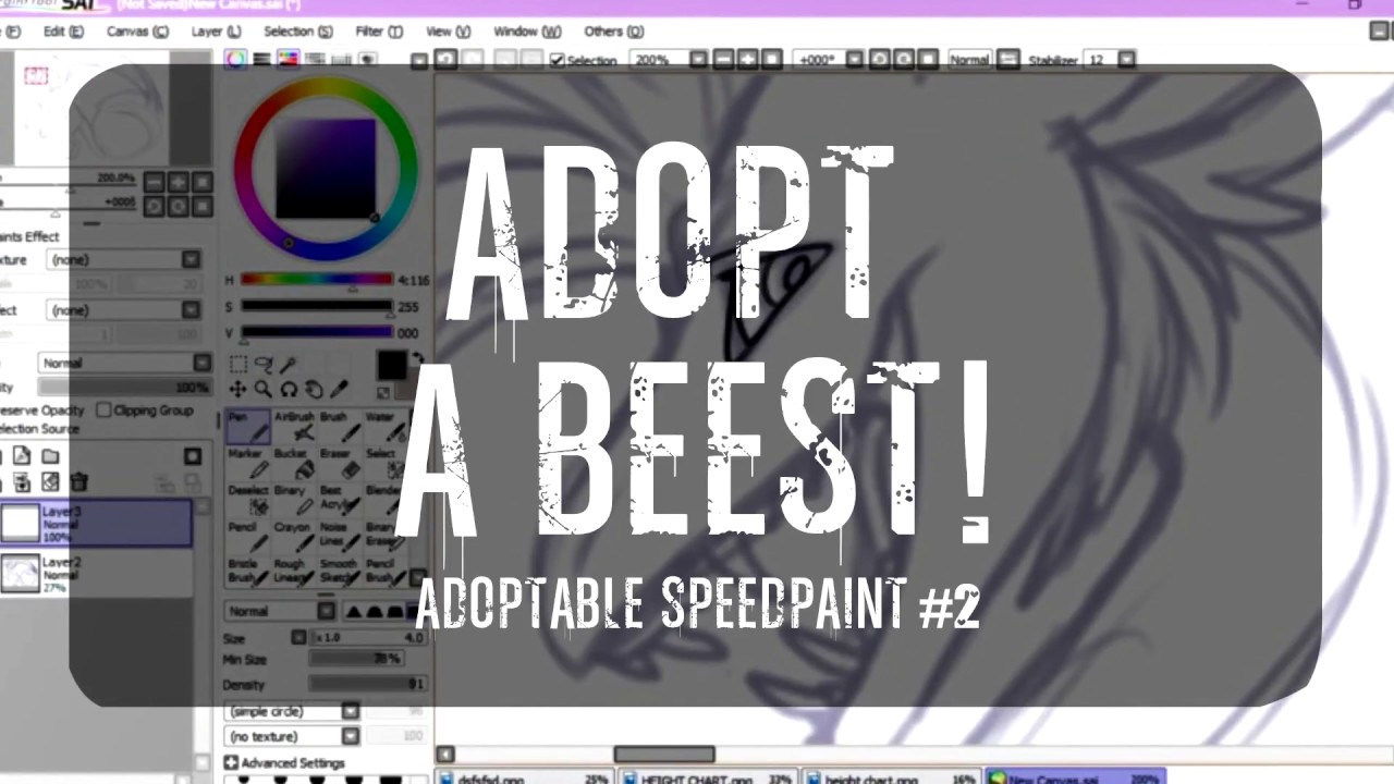 Adopt A Beest Adoptable Speedpaint 2 Youtube