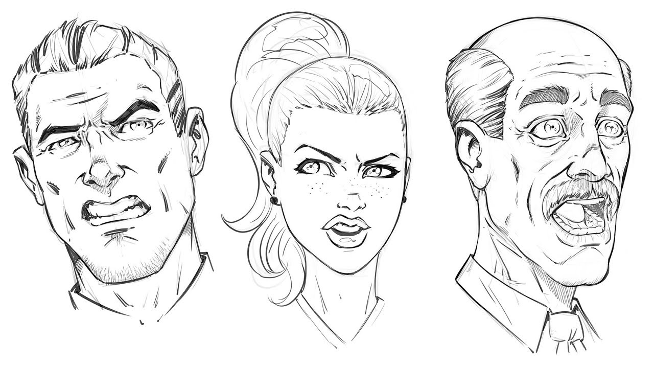 Draw Facial Expression Comic Book Facial Expressions How To Draw A