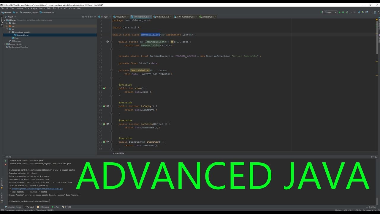 Advanced Java Immutable Collections Youtube