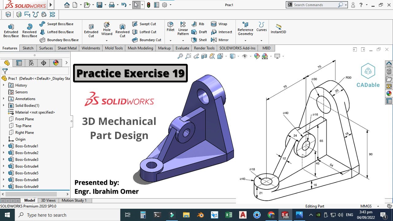 Practice Solidworks Projects Solidworks Tutorial For Beginners