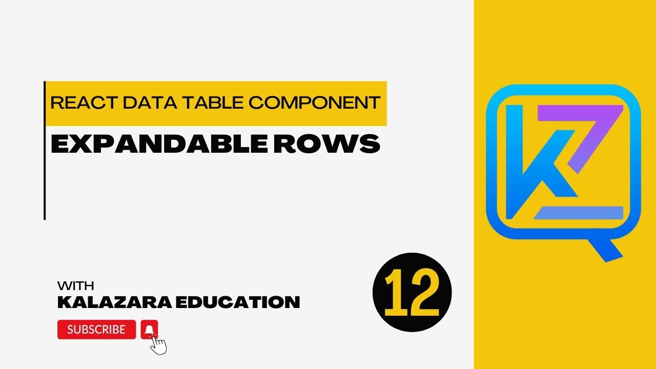 React Data Table Tutorial 12 Expandable Rows Youtube