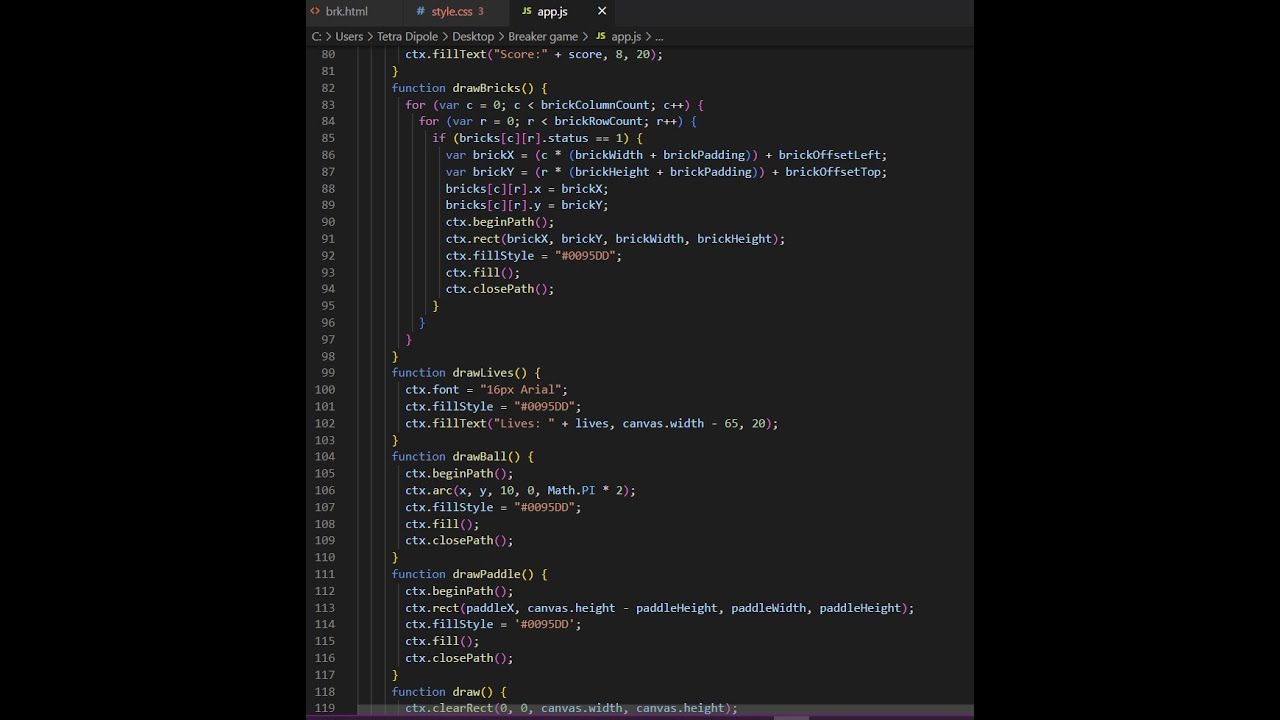 Brick Breaker Game How To Code And Develop Game Using Html Css
