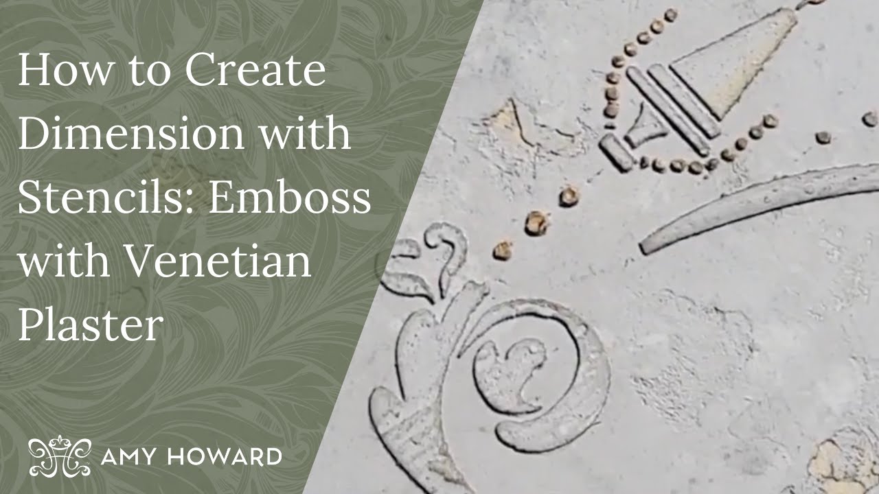How To Create Dimension With Stencils Emboss With Venetian Plaster