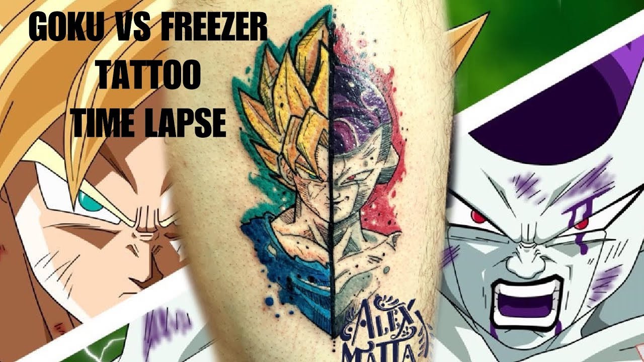Goku Vs Freezer Tattoo Time Lapse Youtube