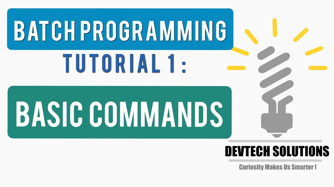 Windows Batch Programming Tutorial 1 Basic Commands Youtube