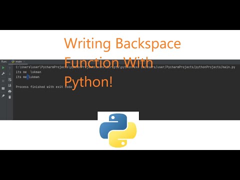 2023 Writing Backspace Function With Python Youtube