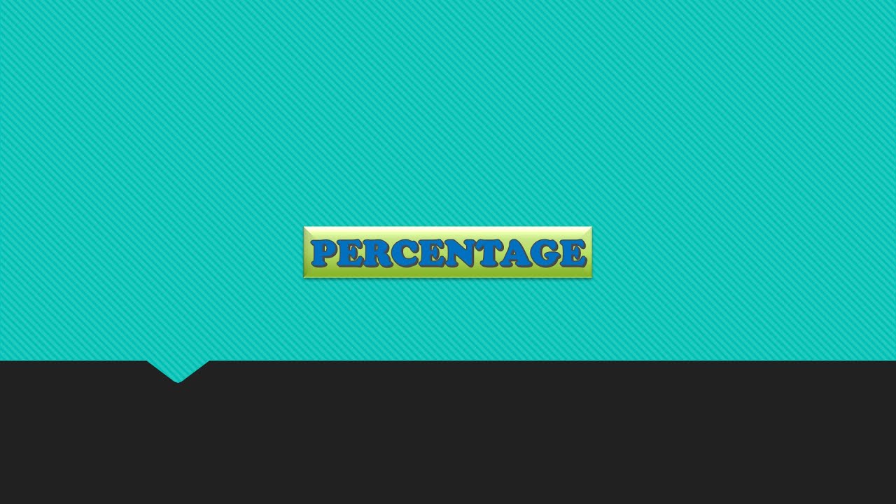 Percentage Basics Youtube