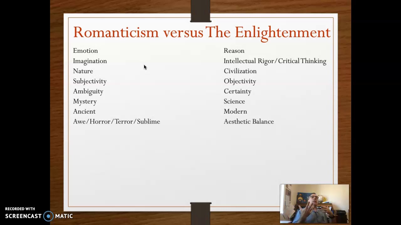 Romanticism Vs Enlightenment Youtube