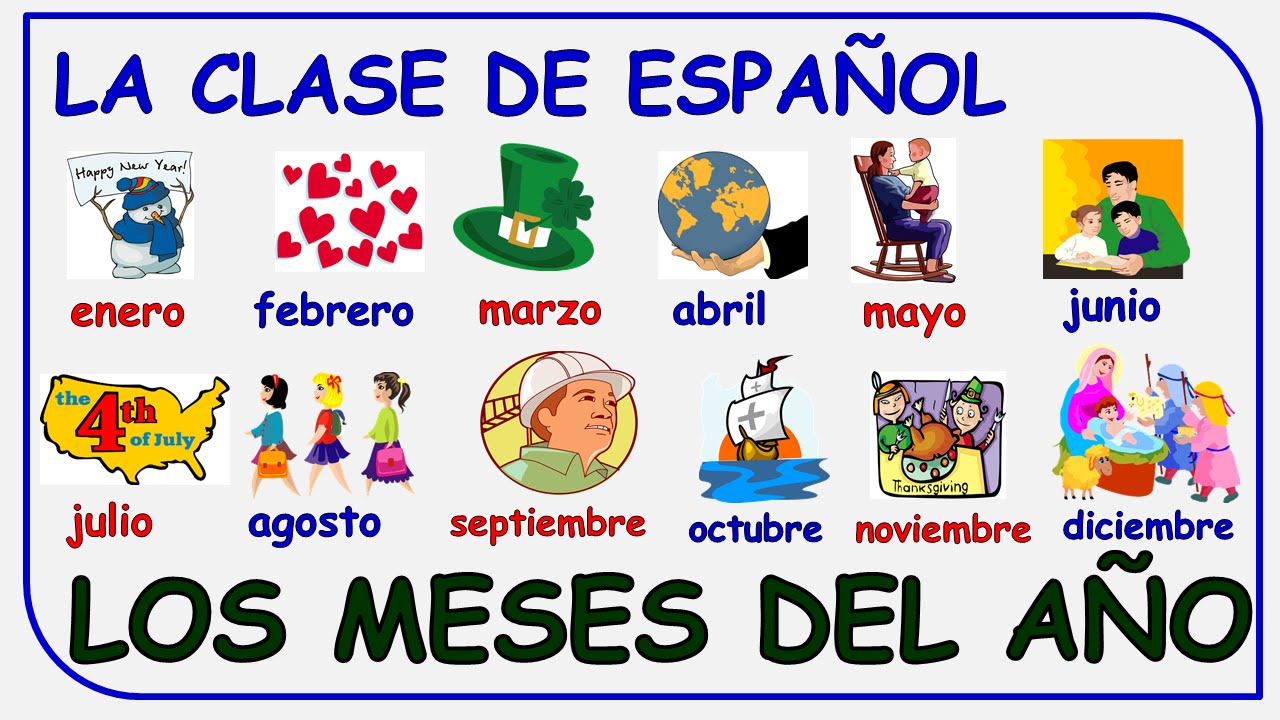 Meses Del Ano In Spanish Uno