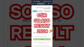 Csir So Aso Result 2024 Kaise Check Kare How To Check Csir So Aso ...