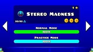 Geometry Dash Walkthrough Level 1 Stereo Madness All Coins Muzik Bike ...