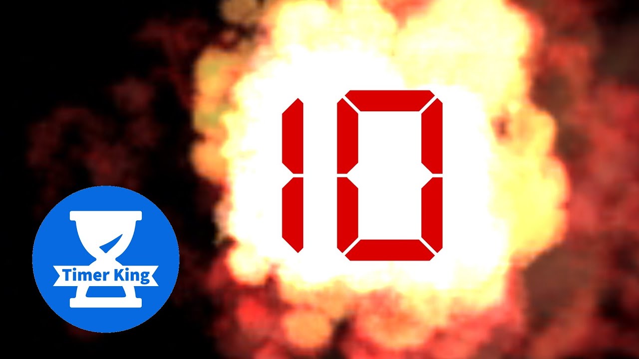 10 Second Ticking Countdown Timer With Bomb Explosion Sound Digital