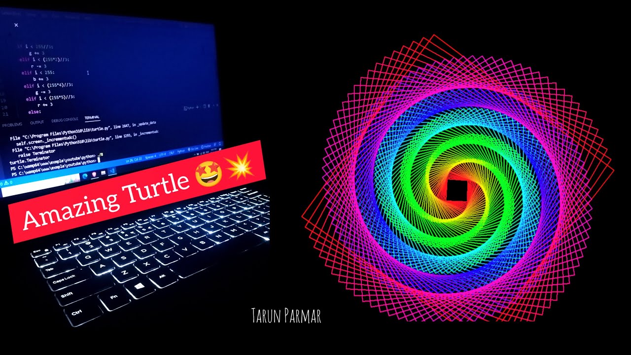 Amazing Python Turtle Code Python Turtle Full Tutorial Python