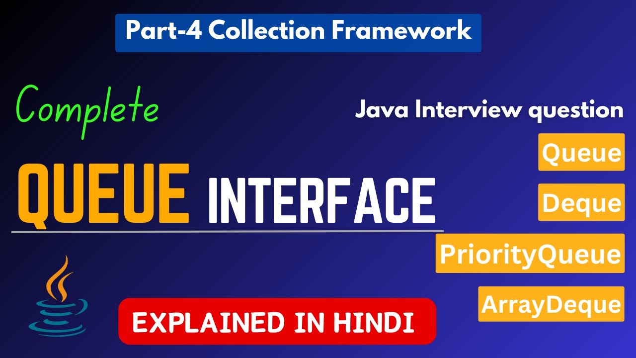 Java Collection Framework Part 4 Queue Interface Complete